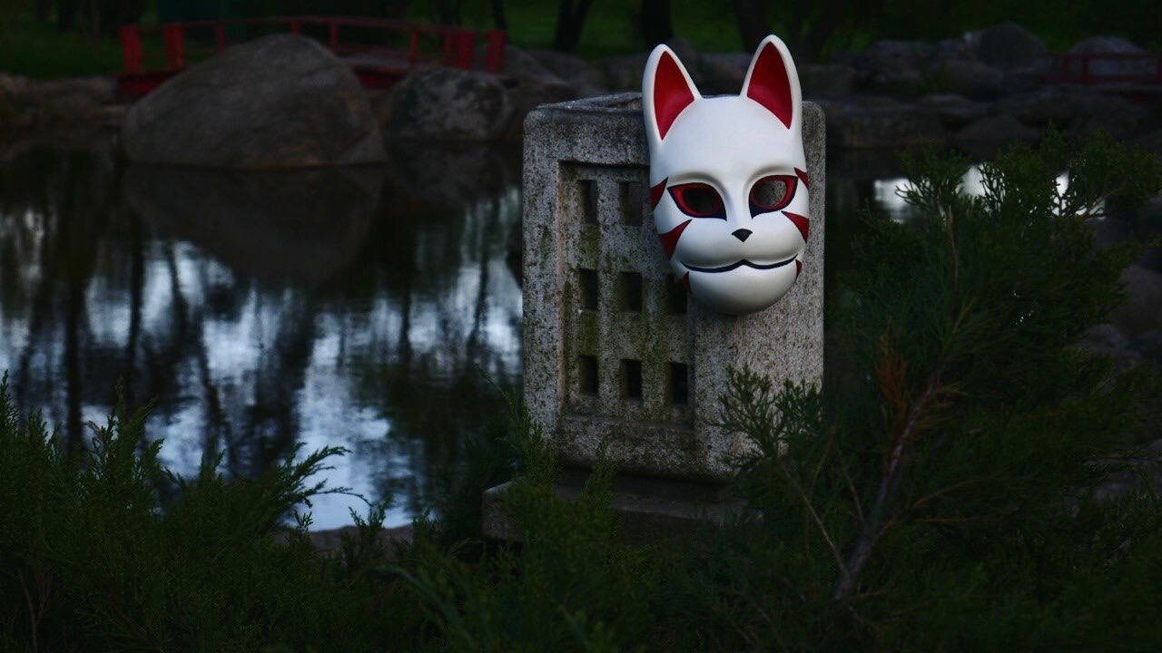 Kitsune Mask, Japanese Fox Mask, Anime Mask, Anbu Mask, Naruto Mask - Etsy