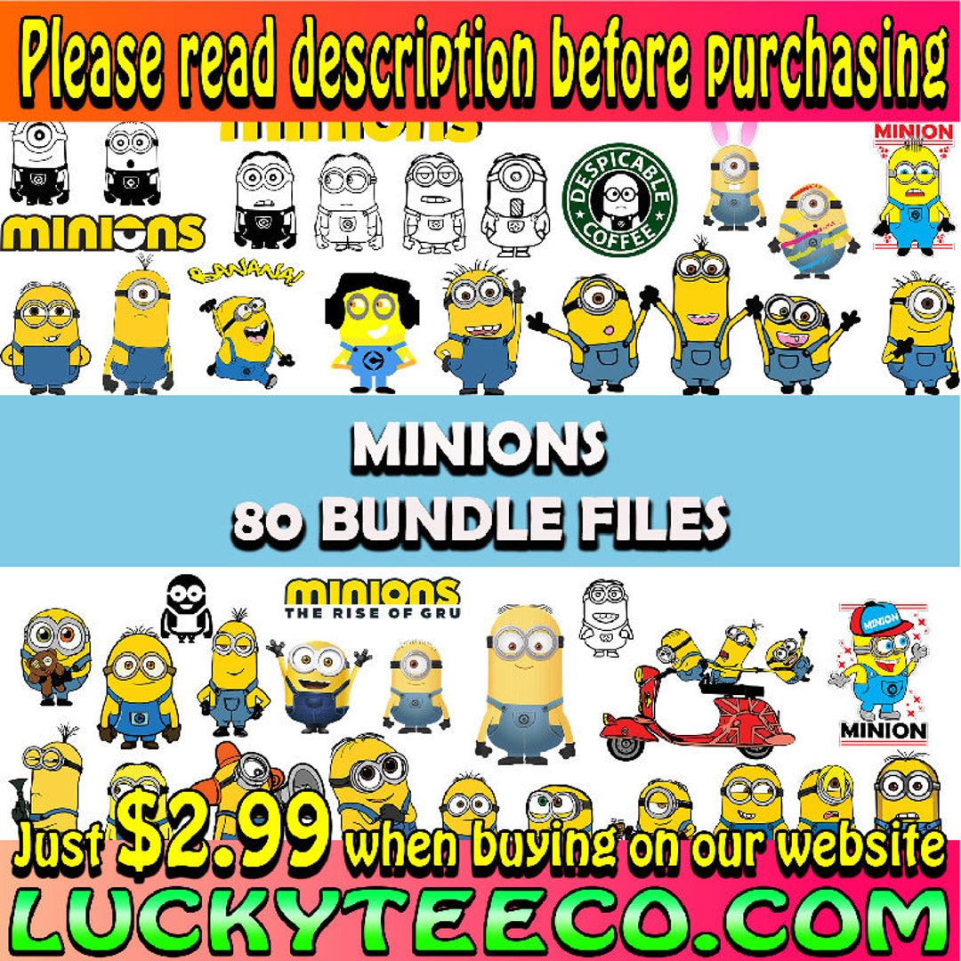 80 Despicable Me Minions Bundle Svg, Minion Svg, Minion Kelvin Svg ...