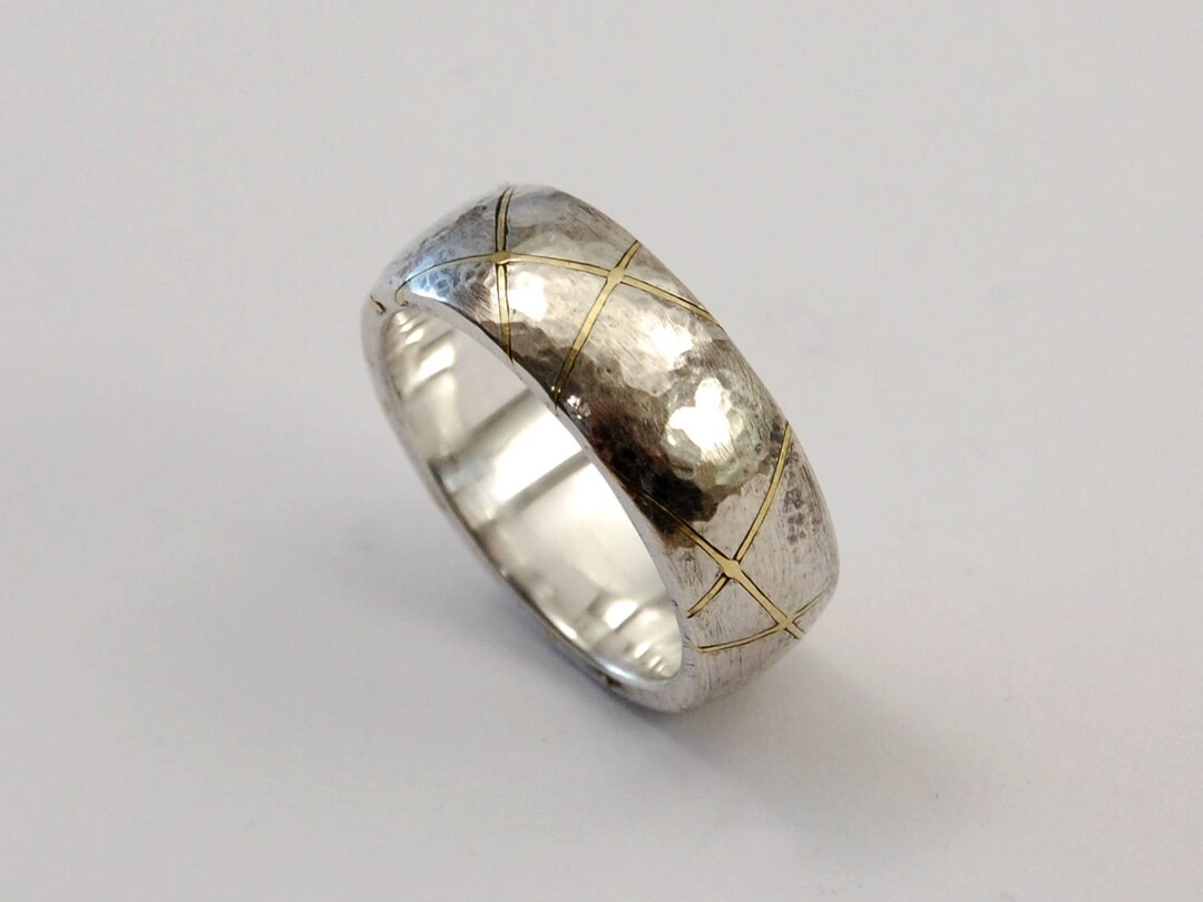 Kintsugi Ring - Silver, 18K Gold - MADE TO ORDER - Etsy
