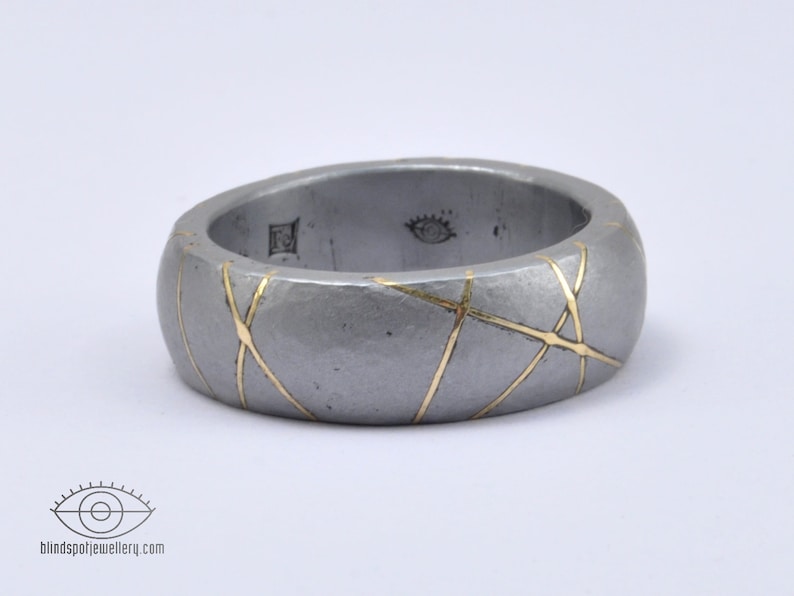 Kintsugi Ring MADE TO ORDER Iron Gold | Etsy