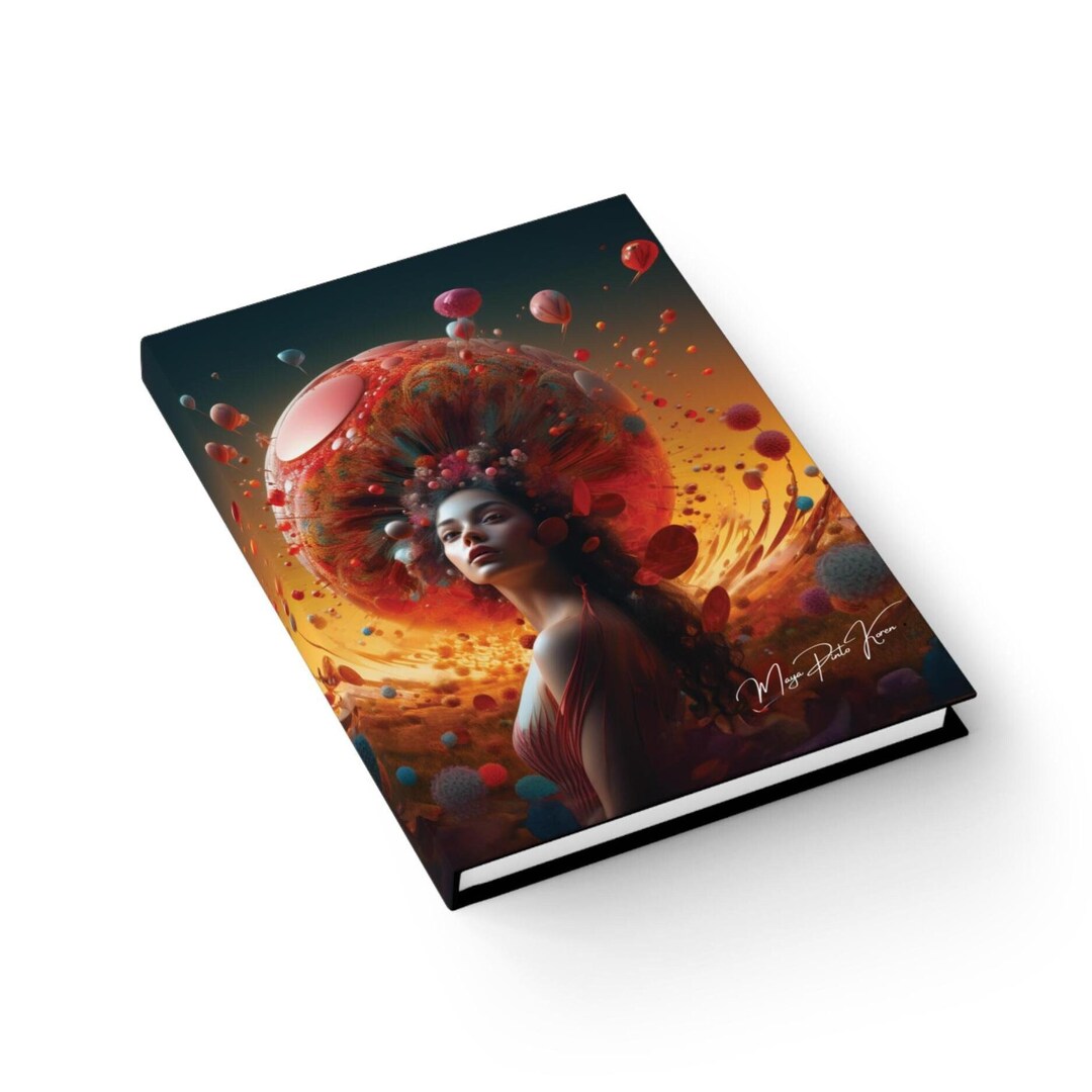 Aesthetic Women Notebook, Fantasy Notebook, Futuristic Hardcover ...