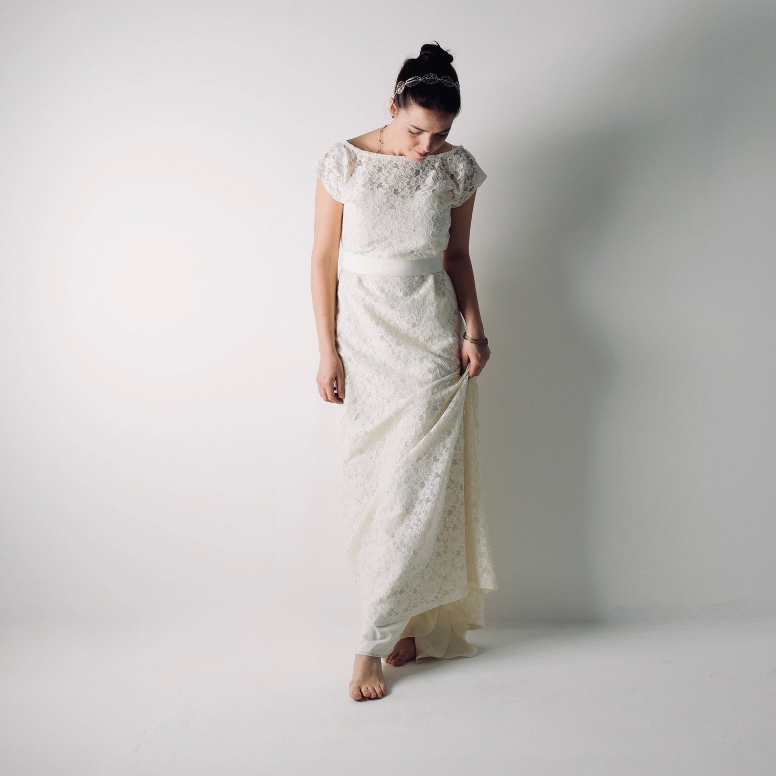 Lace Wedding Dress, Simple Wedding Dress, Wedding Dress With Sleeves ...