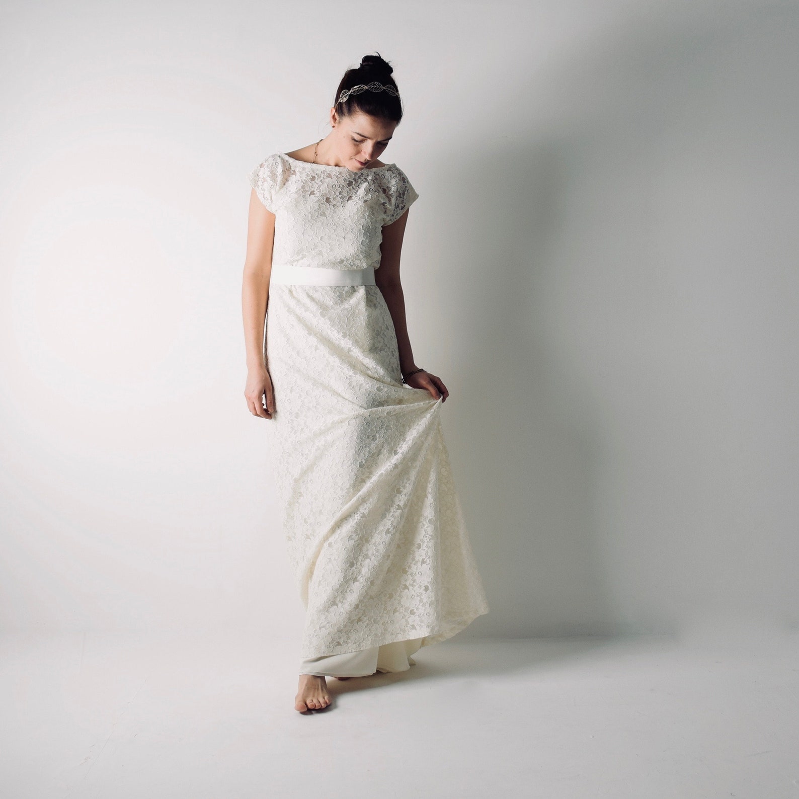 Lace Wedding Dress, Simple Wedding Dress, Wedding Dress With Sleeves ...