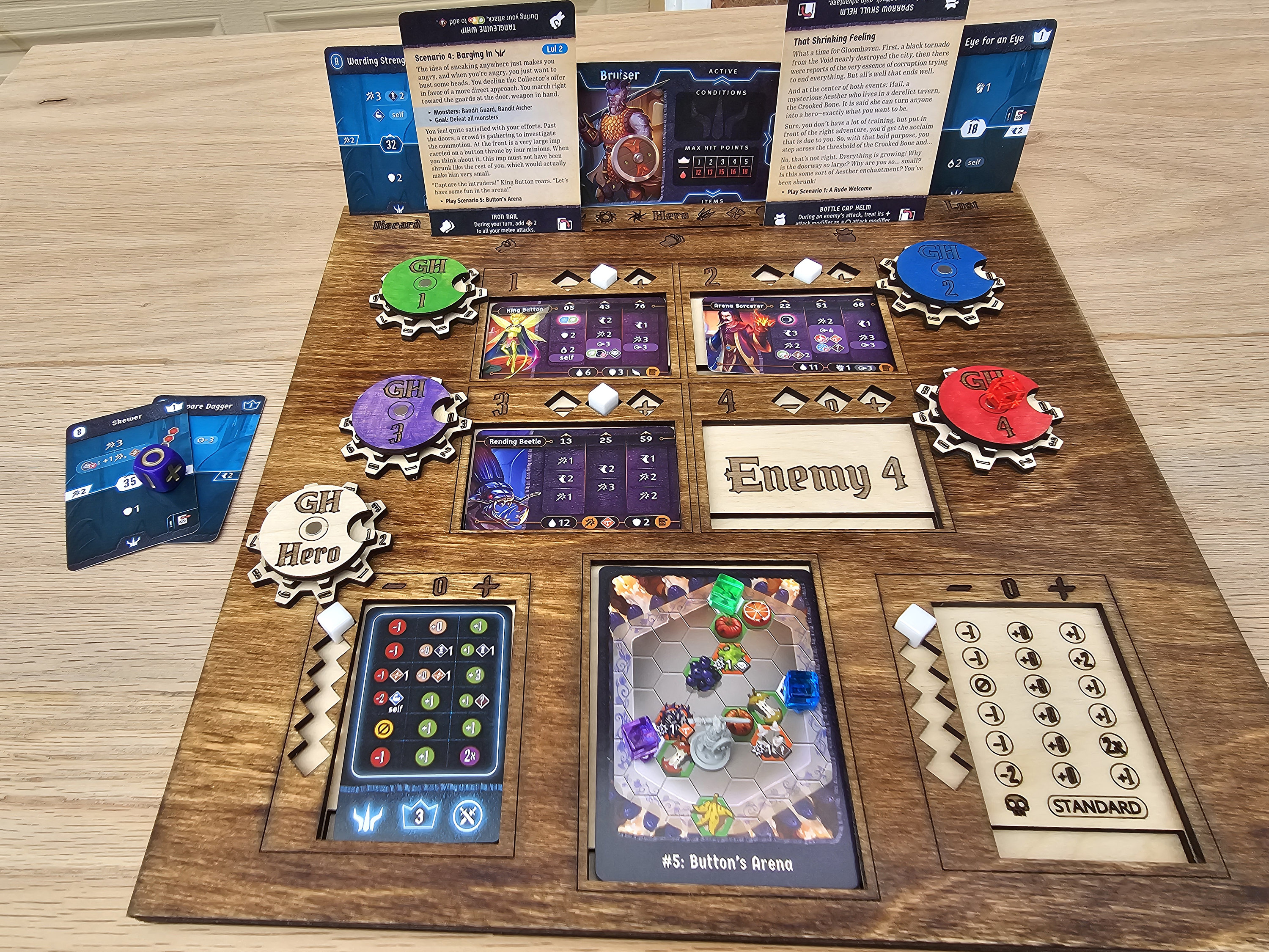 Gloomhaven Buttons and Bugs Playboard Digital Download for Laser Cutting .svg .ai .lbrn2 - Etsy