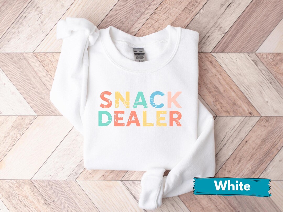 Snack Dealer Sweatshirt, Funny Mom or Teacher Christmas Gift, Retro ...