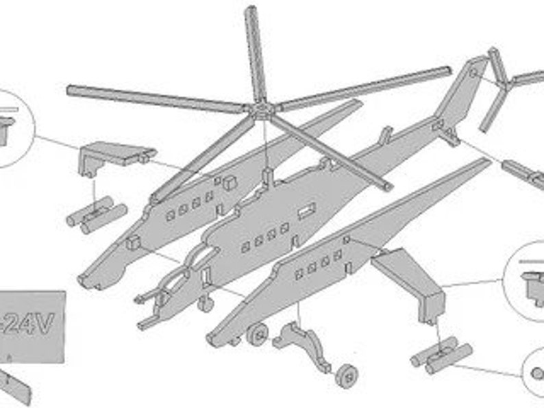 3D Printable Helicopter Kit Card | 3D Printable STL File | Helicopter ...