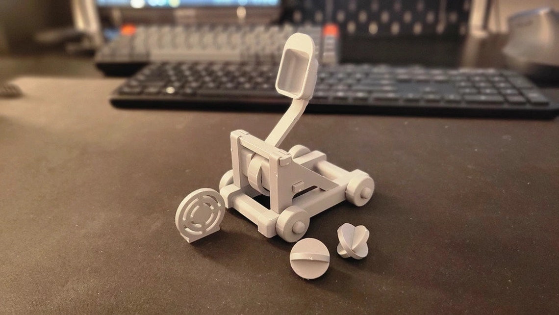 3D Printable Catapult Kit Card | 3D Printable STL File | Catapult STL ...
