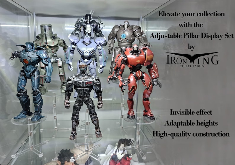 Action Figure Adjustable Pillar Display Stand Set - Etsy