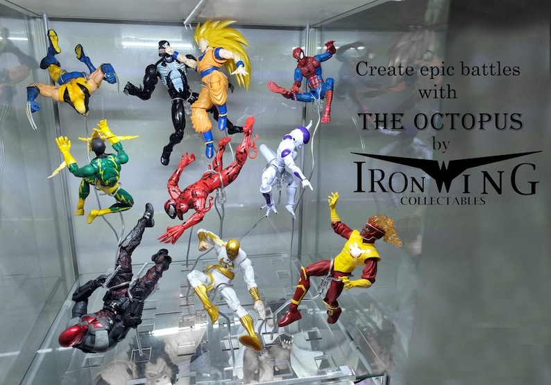Action Figure Octopus Flight Stand Display - Etsy
