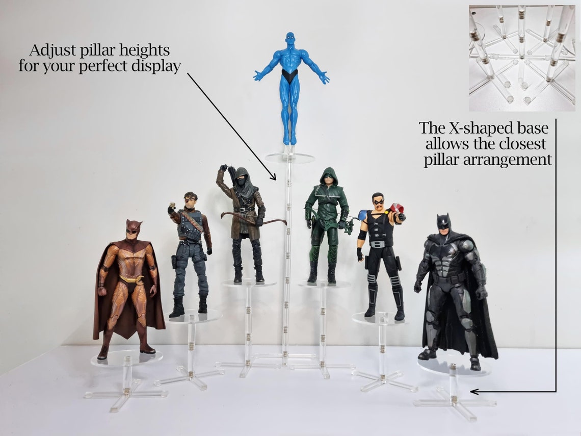 Action Figure Adjustable Pillar Display Stand Set - Etsy