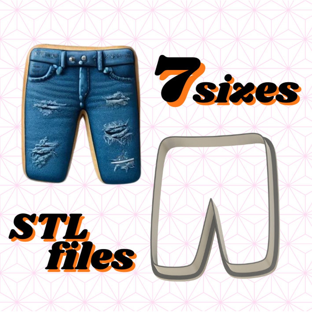 Denim Jeans Cookie Cutter STL File Instant Download - Etsy