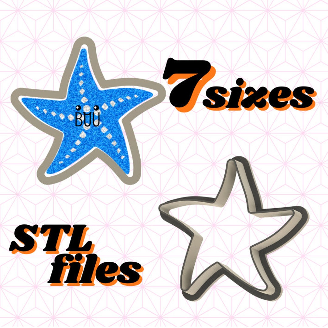 Starfish Cookie Cutter STL File Instant Download - Etsy