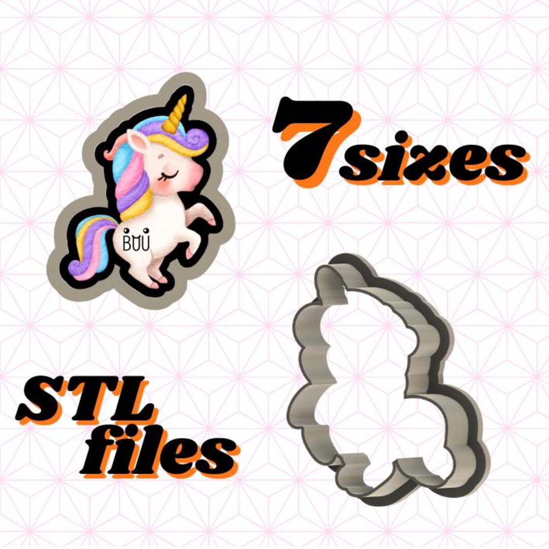 Unicorn Cookie Cutter STL File Instant Download - Etsy