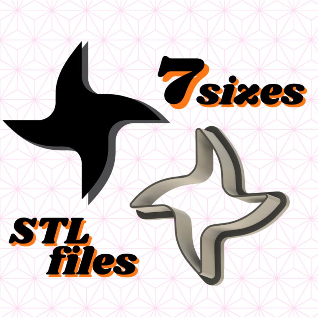 Shuriken Cookie Cutter STL File Instant Download - Etsy