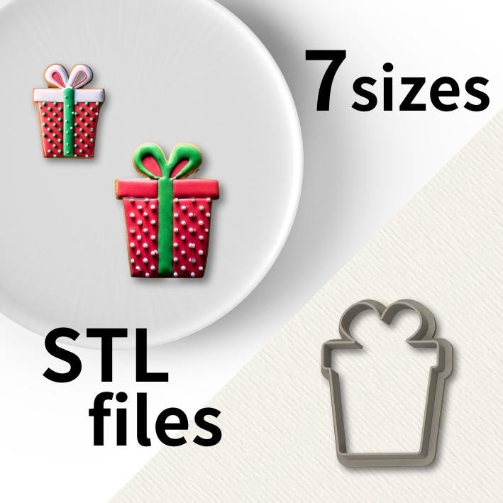 Present Cookie Cutter STL File Instant Download - Etsy
