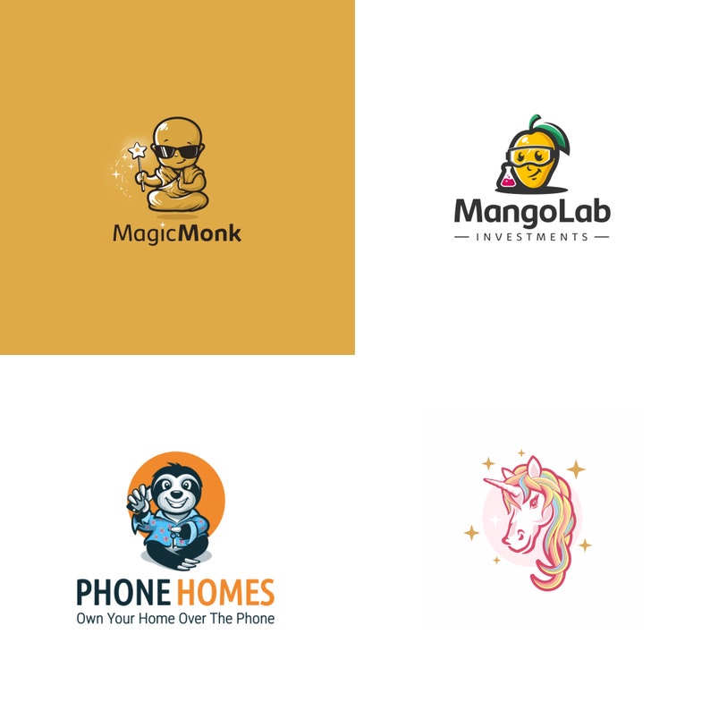 Custom Playful Logo Mascot Design, Custom Logo Design, Business Brand ...