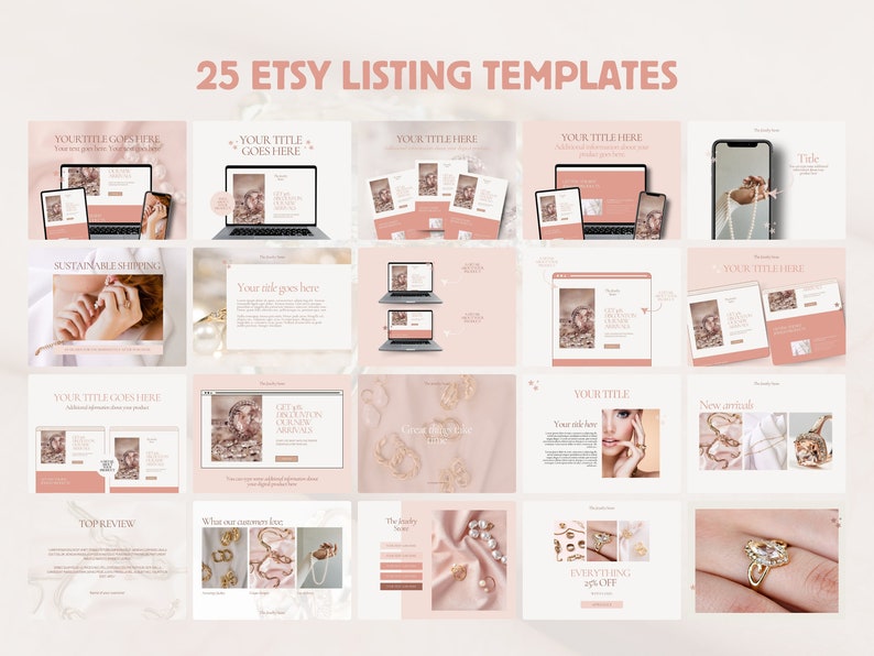 Etsy Shop Kit THE JEWELRY STORE Branding Package to Sell on Etsy ...
