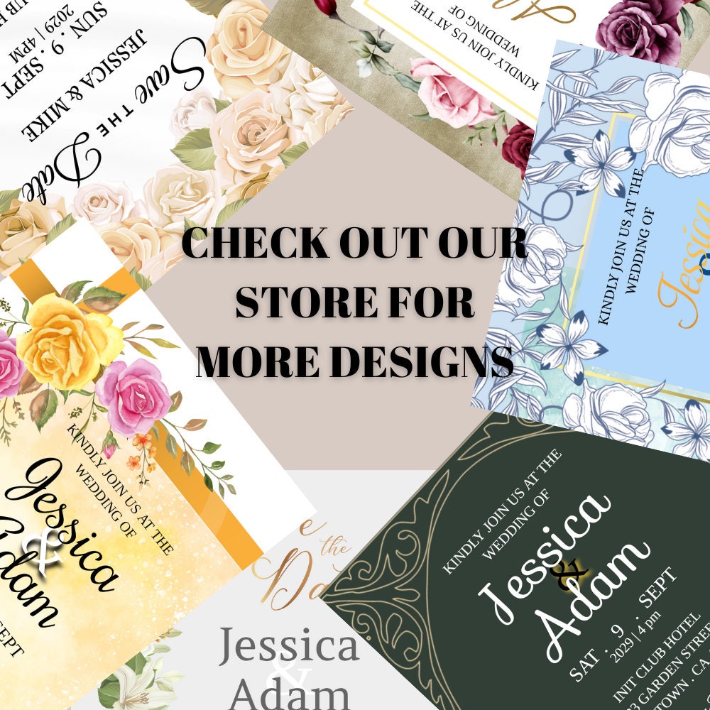 Animated Wedding Invitation, Electronic Wedding Editable Invitation ...