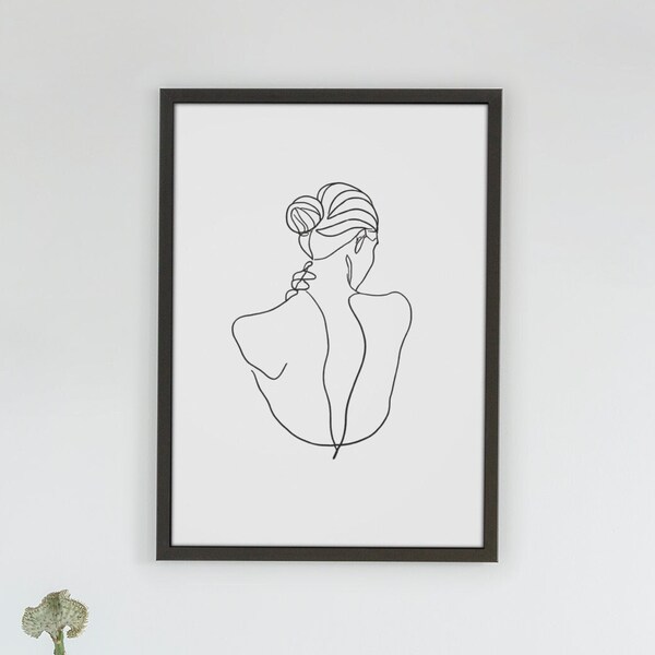 Woman Back Drawing - Etsy