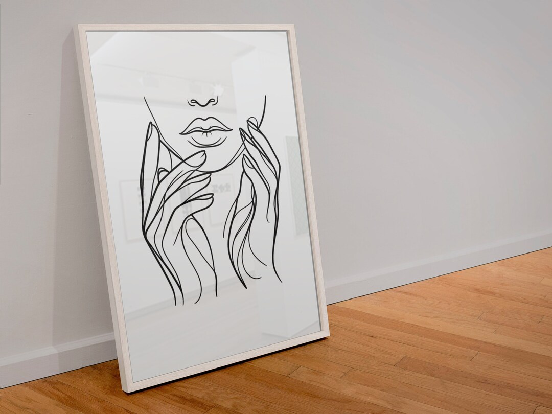 Digital Download, Female Fine Line Art, Empowering Woman Art ...