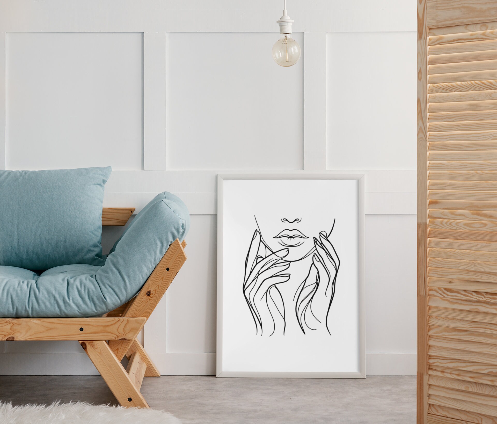 Digital Download, Female Fine Line Art, Empowering Woman Art ...