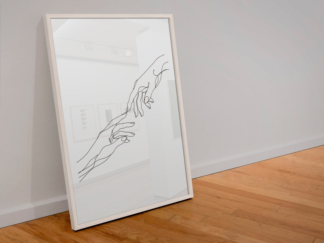DIGITAL DOWNLOAD, Holding Hands Fine Line Art Print, Romantic Hands ...