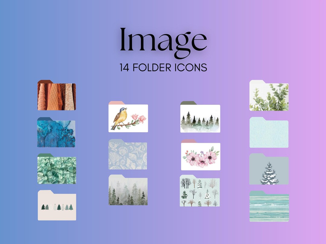 14 Image Folder-shaped Icons Pack, PC Windows Mac Desktop Folder Icons ...