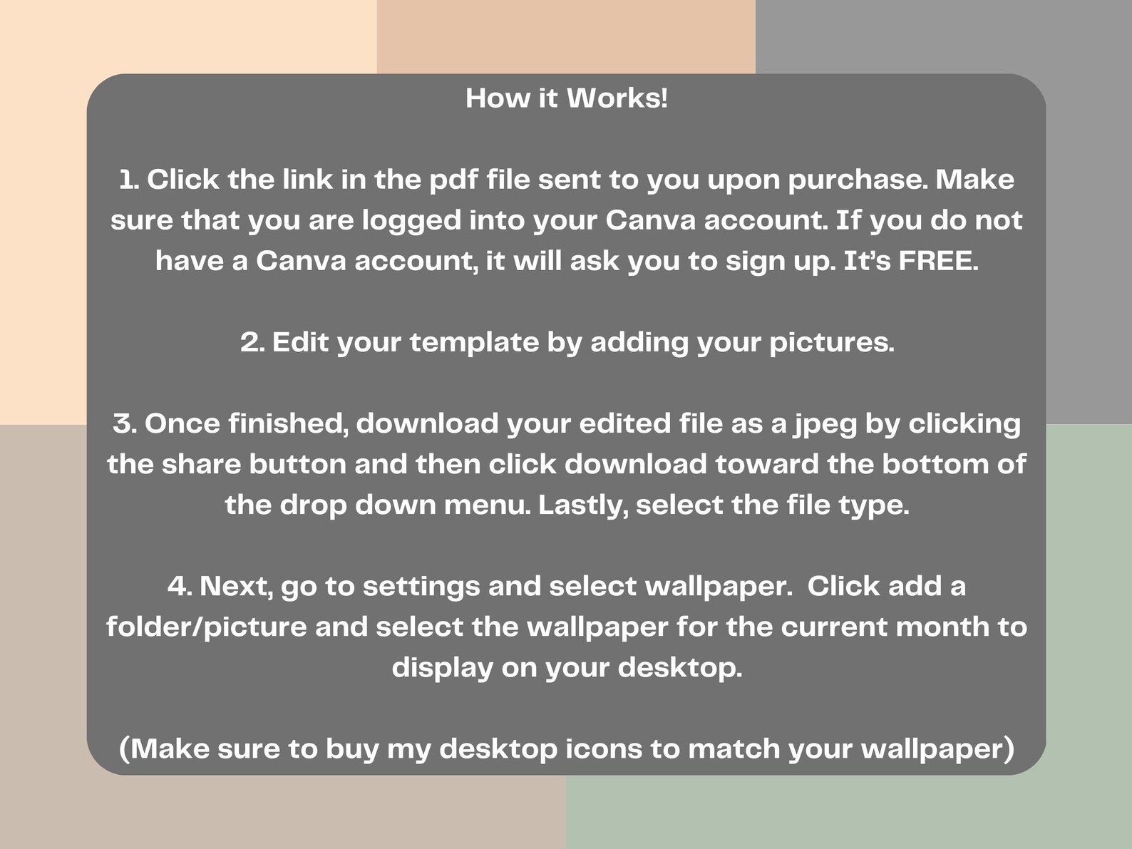 2024 Desktop Wallpaper, August 2024 to December 2024, Customizable - Etsy