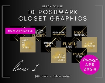 10 Poshmark Square Graphics Closet Signs Ready to Upload Lux 2 by ...