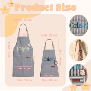 Custom Kids Apron | Personalized Baking Smock | 3D Yarn Letters ...