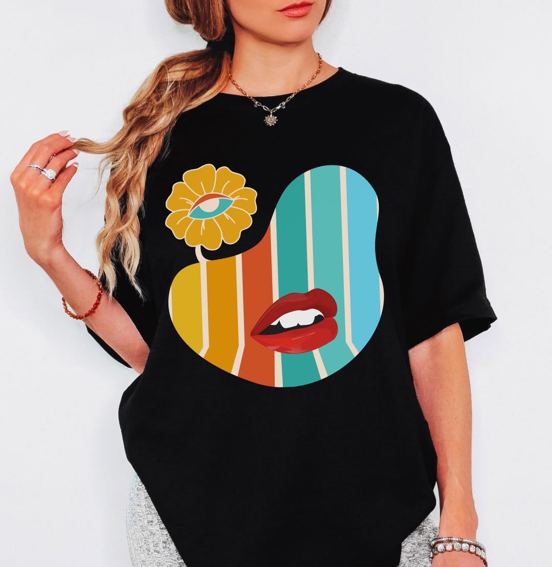 Psychedelic Shirt Oversized Rave Shirt Music Festival Shirt Vintage ...