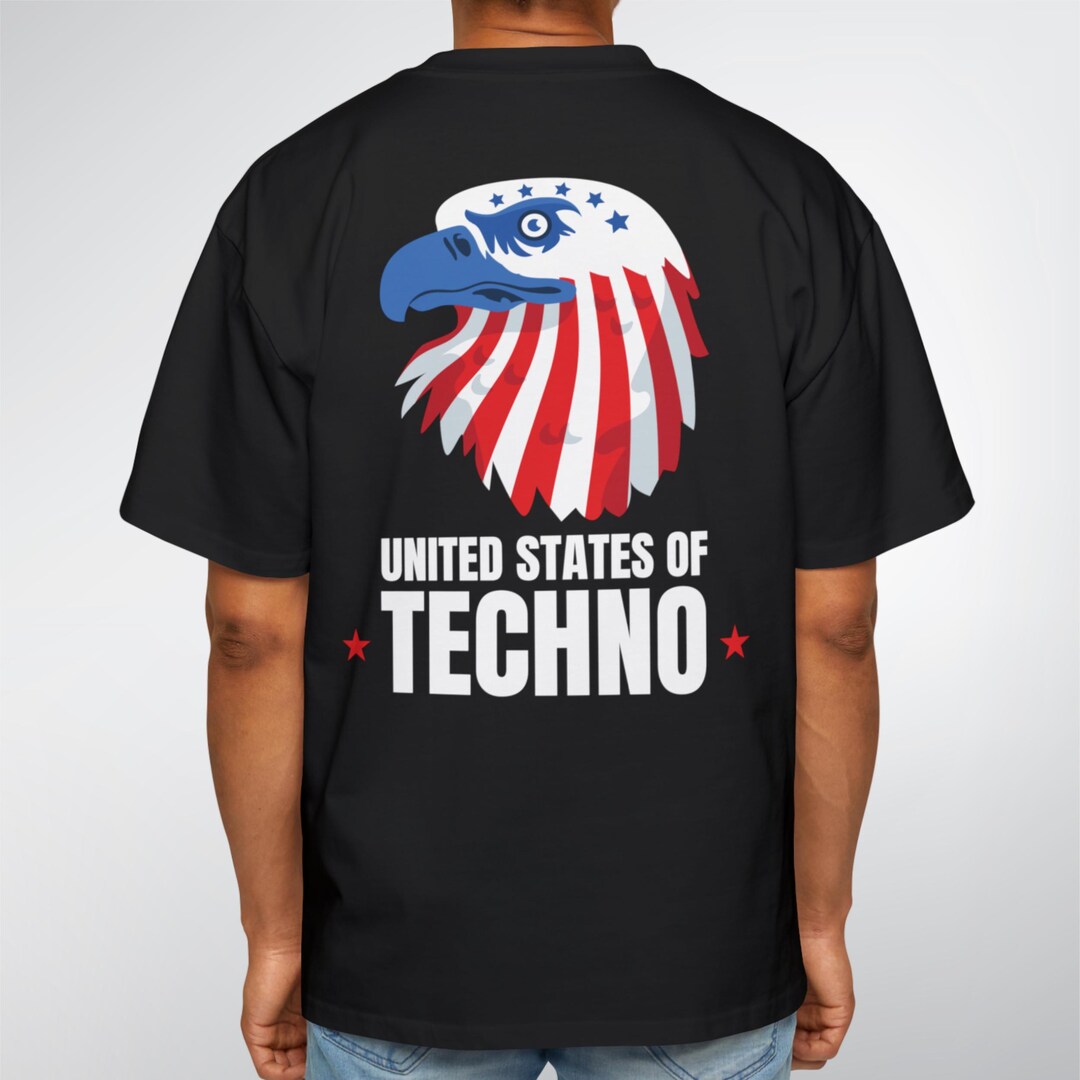 United States of Techno Shirt USA Shirt USA Flag 4th of July Shirt EDM ...