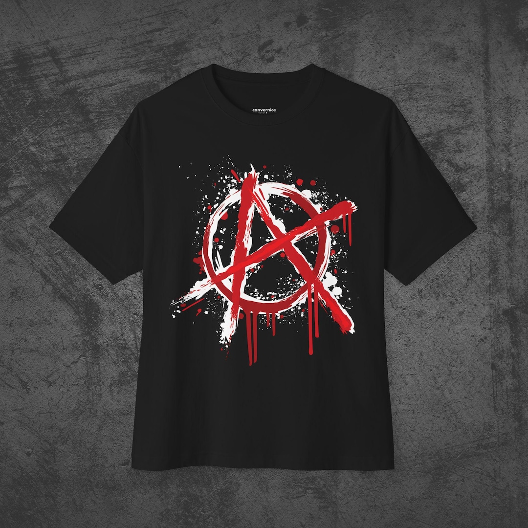 Graffiti Anarchy T-shirt Anarchy Symbol Oversized T-shirt Streetwear ...