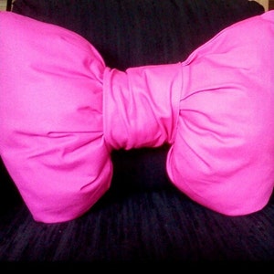 Bow Shaped Decorative Pillow in Pink Cotton Canvas Teen Women Girl - Etsy
