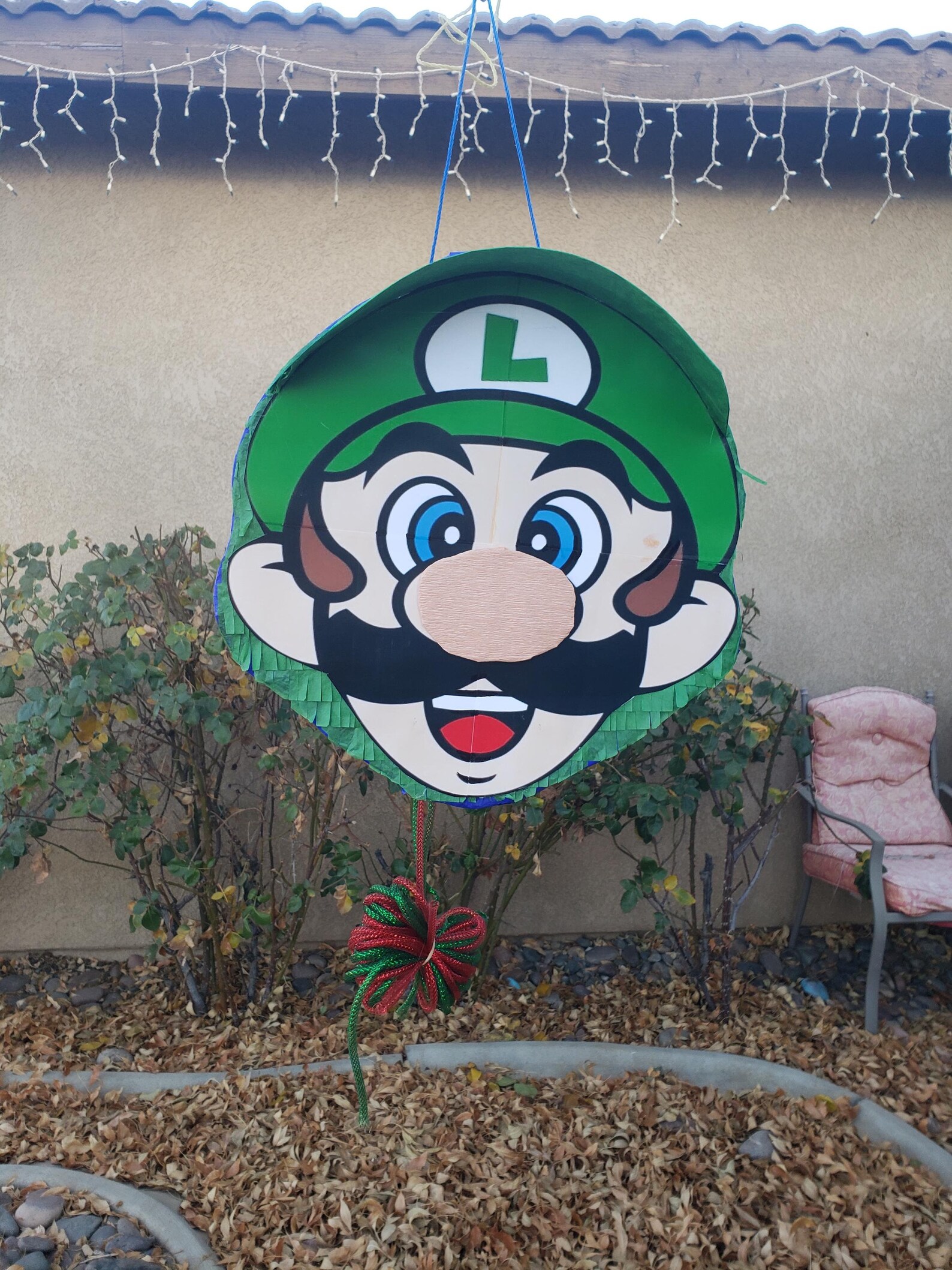 Mario Bros Pull String Pinata With Mario and Luigi on Each Side is ...