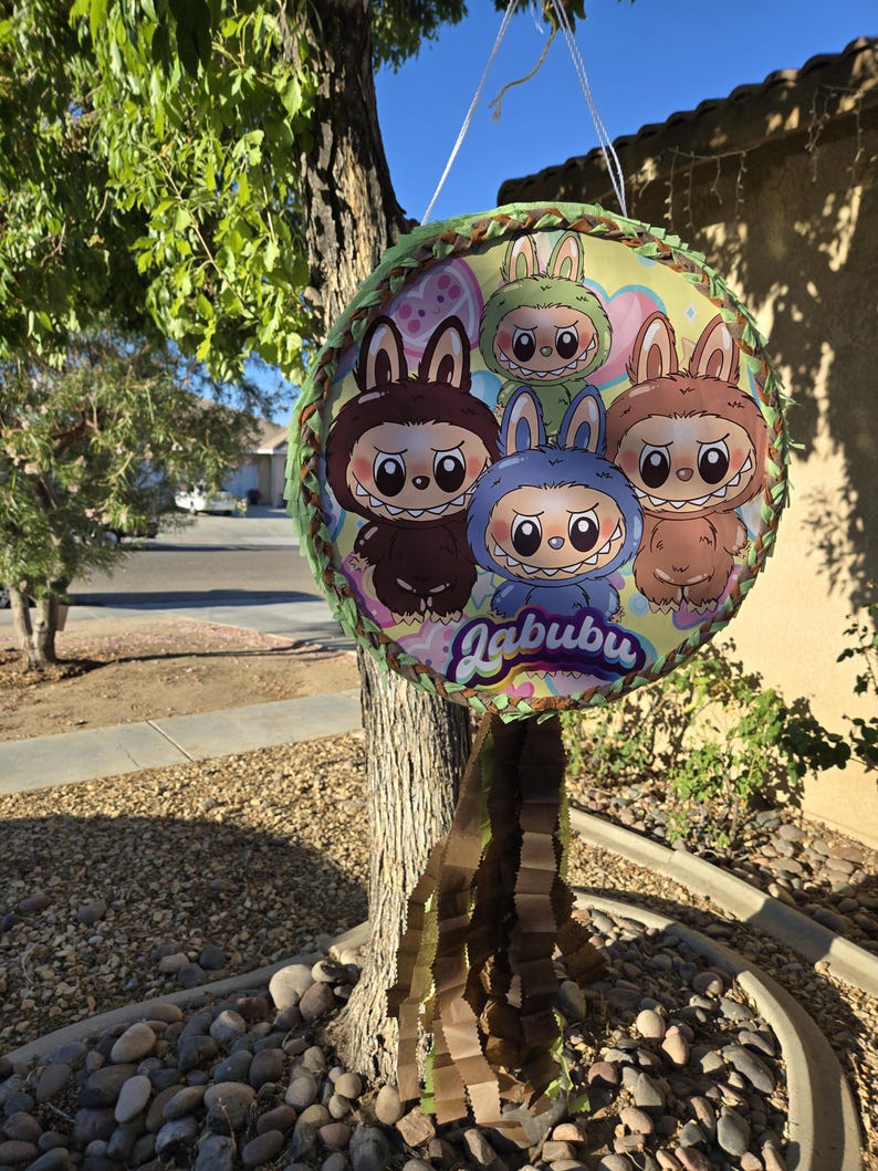 Labubu Birthday Party Decoration, the Monsters Theme Piñata, Cute ...