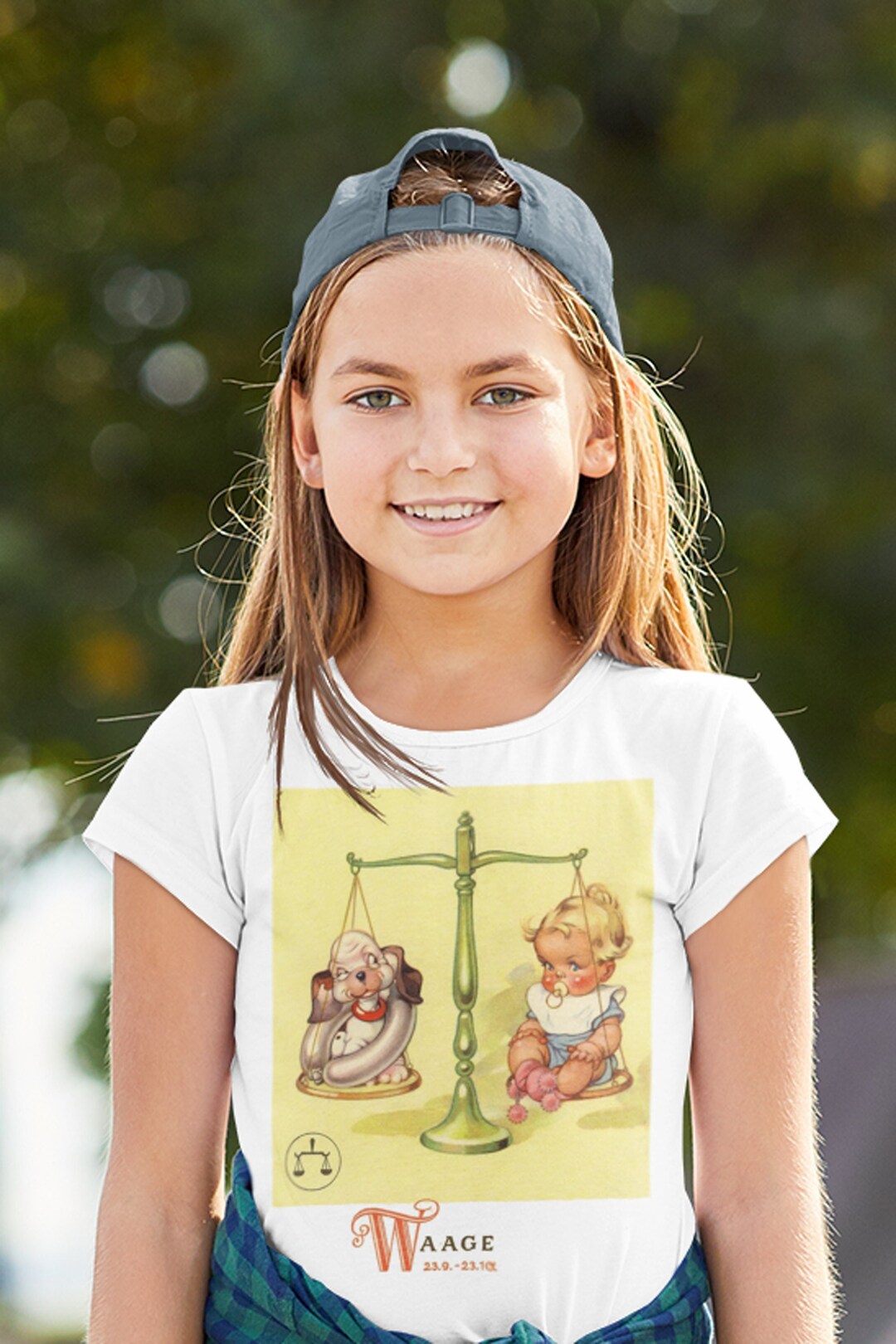 Retro Girl's Birthday Zodiac Youth Girl's Cap Sleeve Shirt. Gift for ...