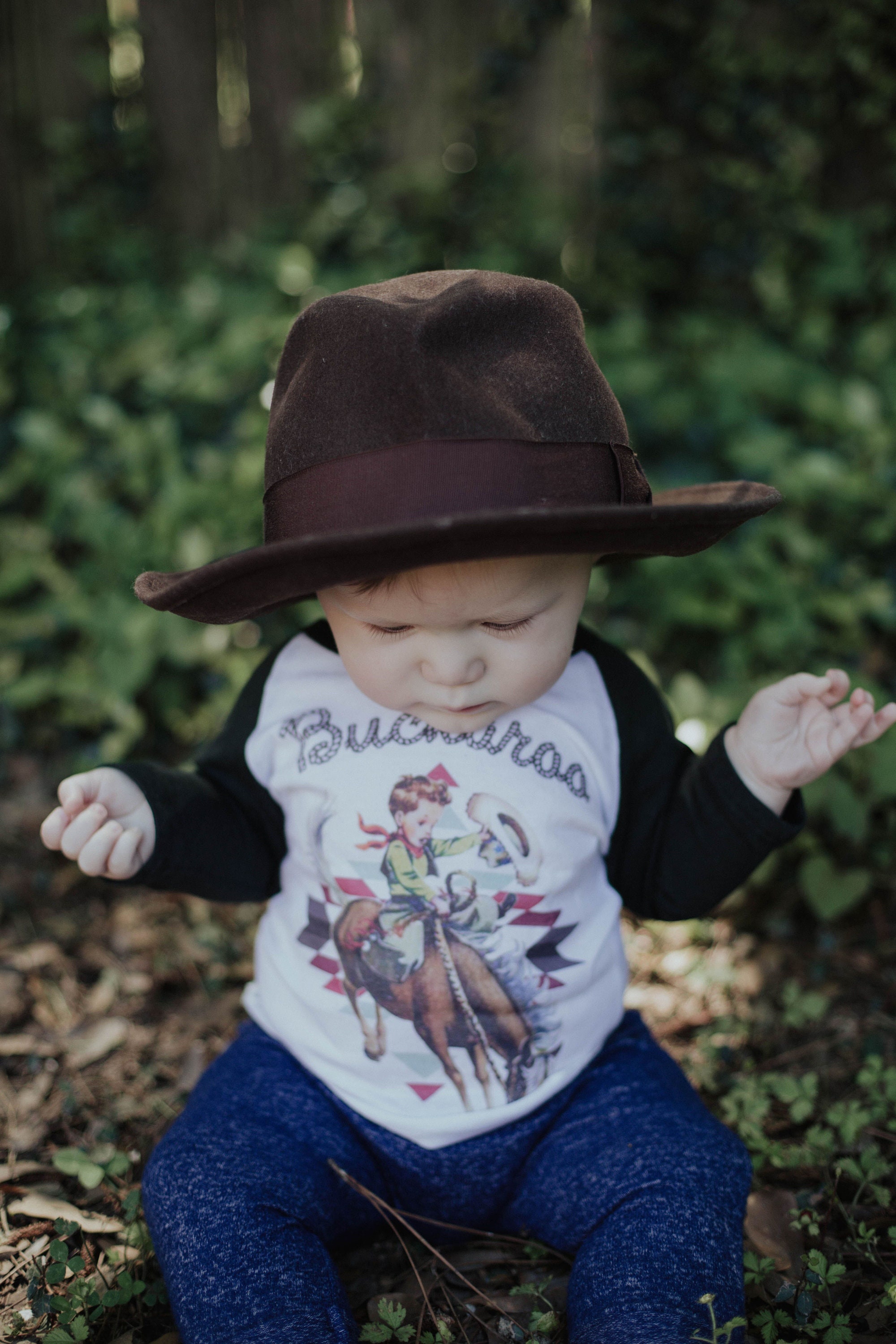 Retro Shirt Southwest Buckaroo Cowboy Shirt Raglan Shirt | Etsy