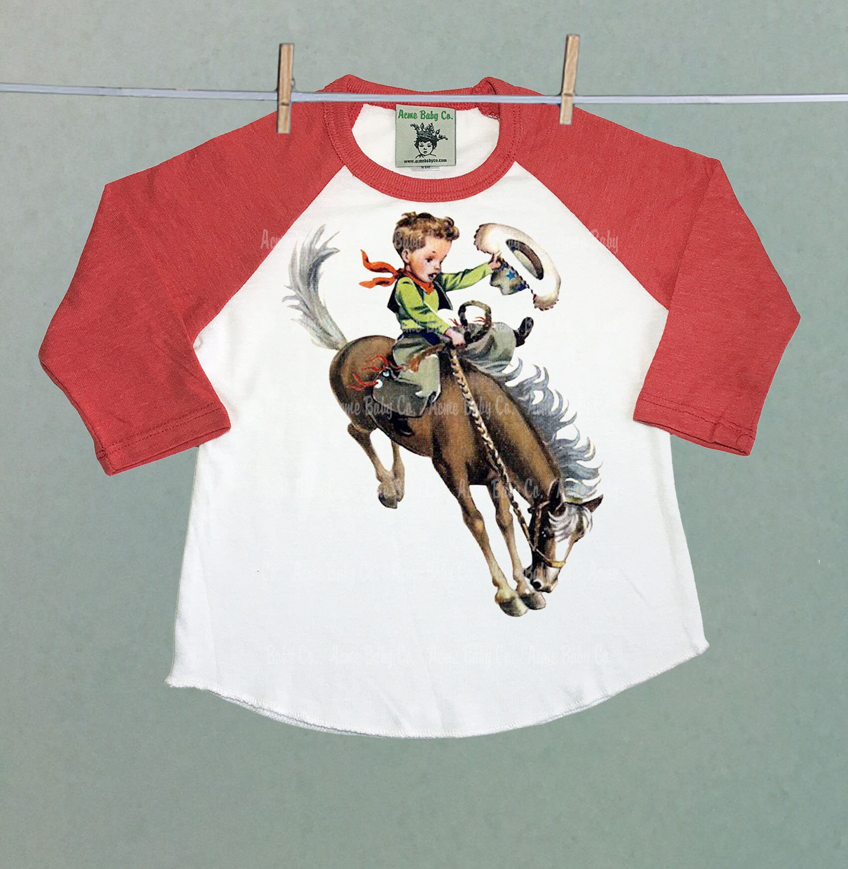 Retro Shirt Redhead Buckaroo Cowboy Shirt Raglan Shirt | Etsy