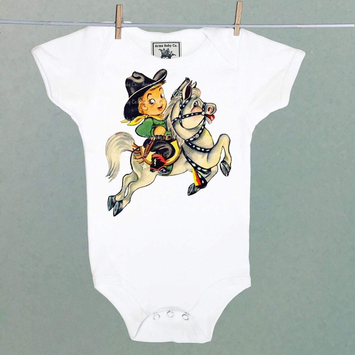 Western Cowboy Cutie Buckaroo Baby One Piece Bodysuit. Infant | Etsy