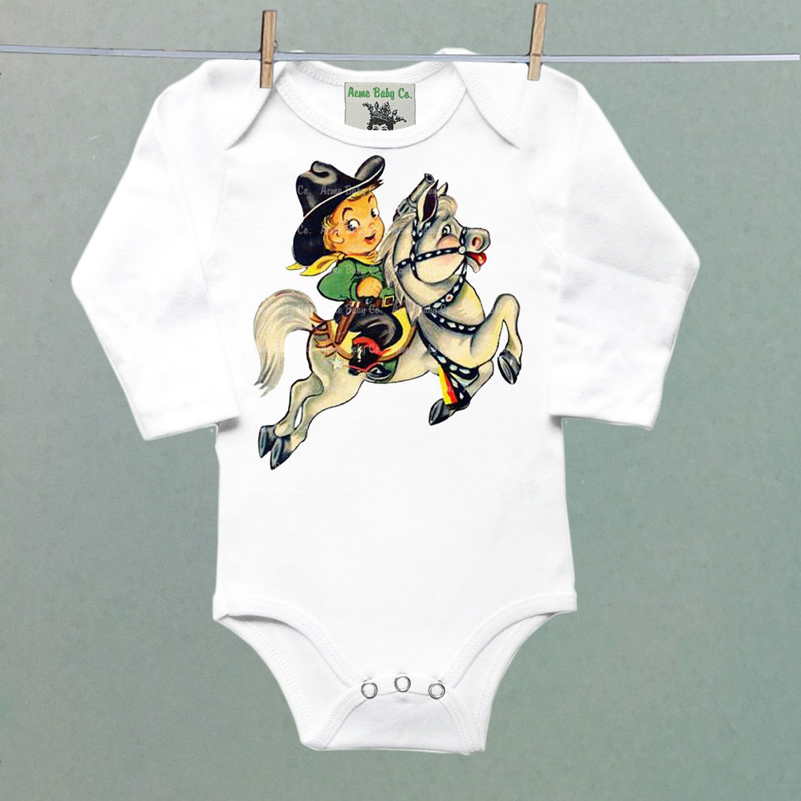 Western Cowboy Cutie Buckaroo Baby One Piece Bodysuit. Infant | Etsy