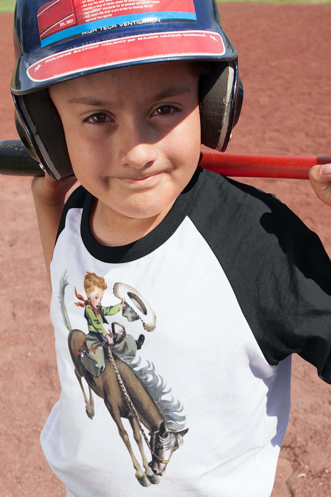 Retro Shirt, Redhead Buckaroo, Cowboy Shirt, Raglan Shirt, Western ...