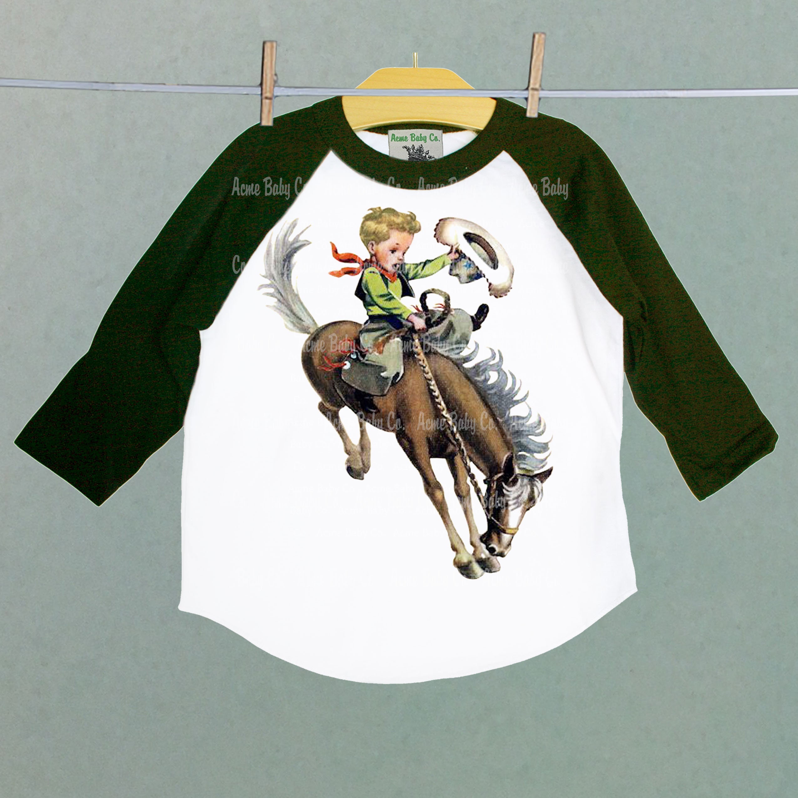 Retro Shirt Redhead Buckaroo Cowboy Shirt Raglan Shirt | Etsy