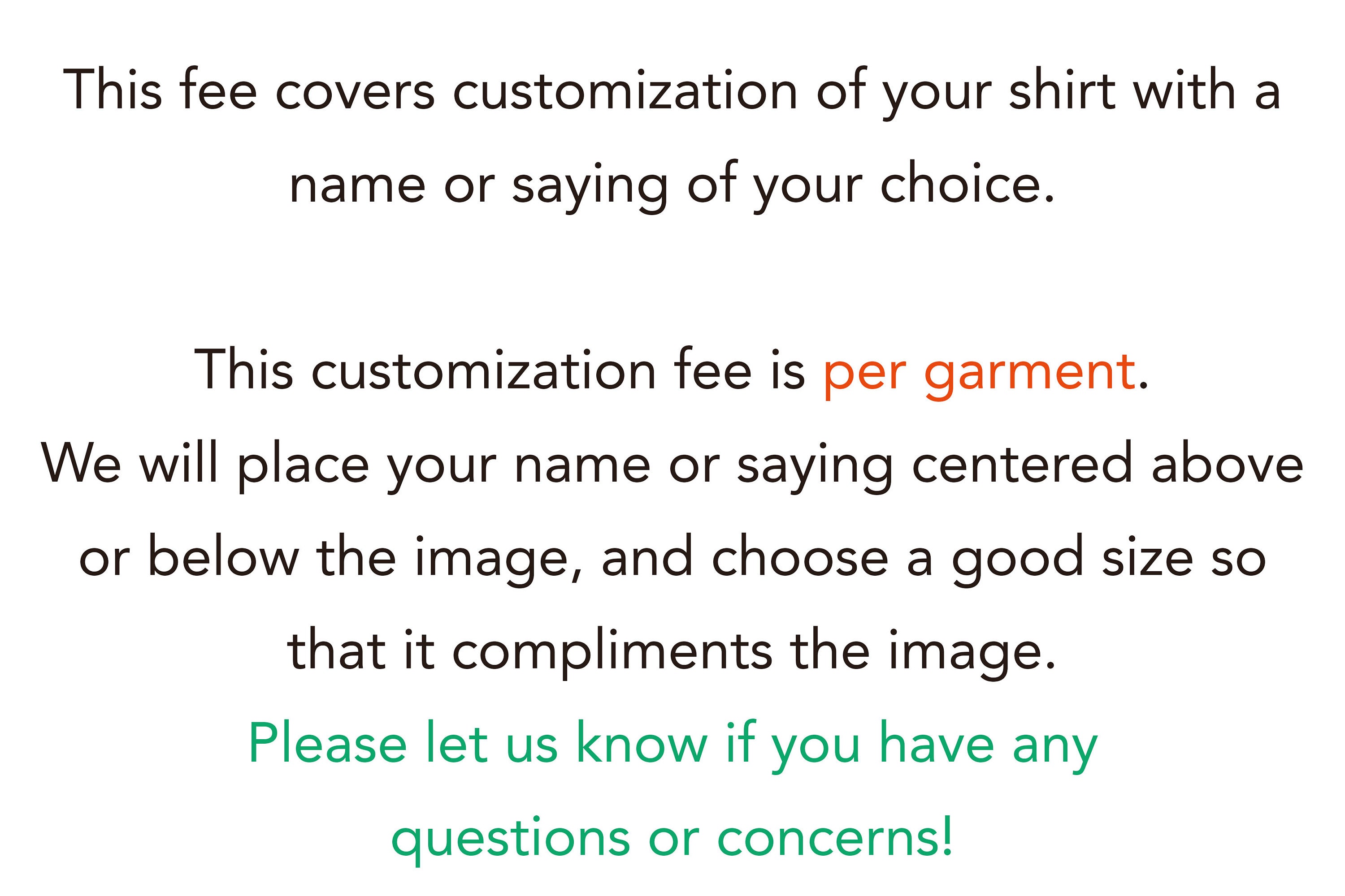 Personalize Your Garment. Custom Name Personalization for Your Graphic ...