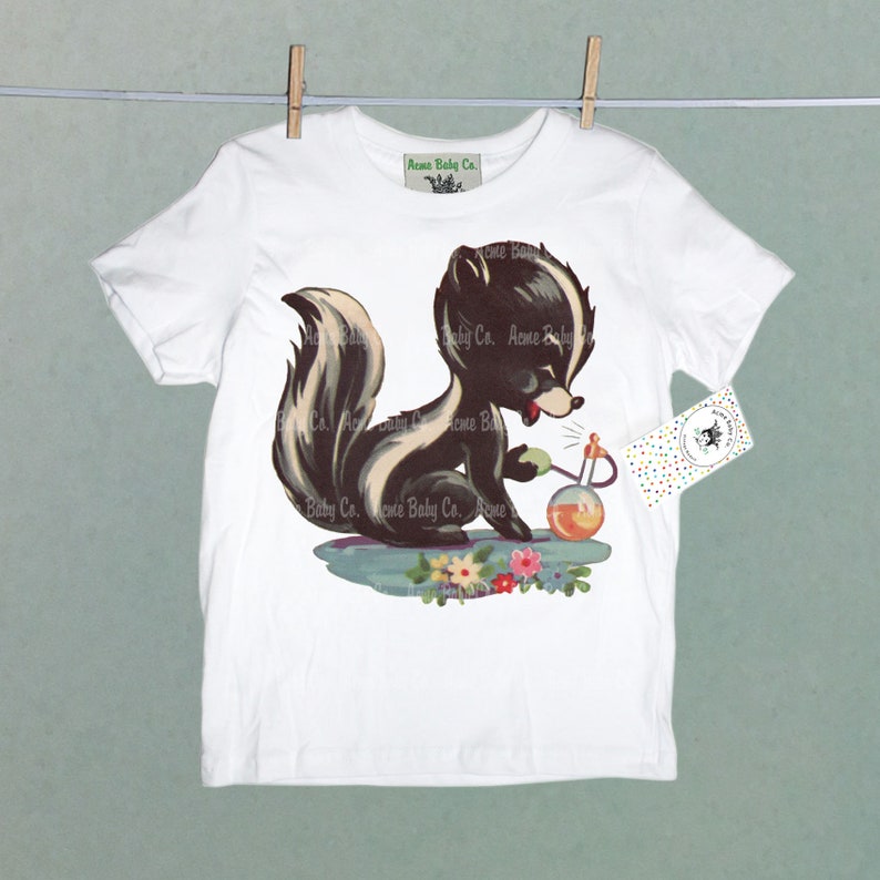Retro Skunk Shirt Unisex Gift Toddler Gift Boys Shirt - Etsy