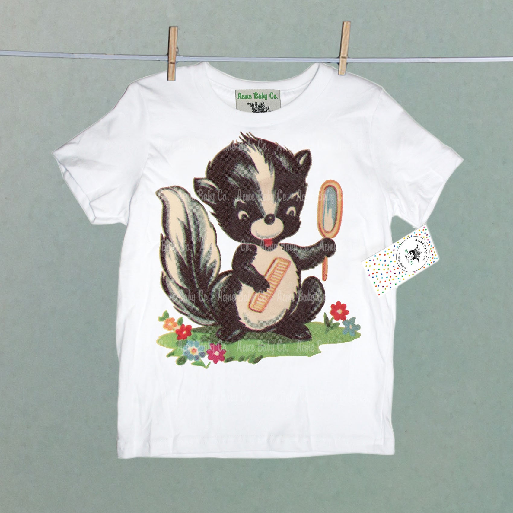 Retro Skunk Shirt Unisex Gift Toddler Gift Boys Shirt | Etsy