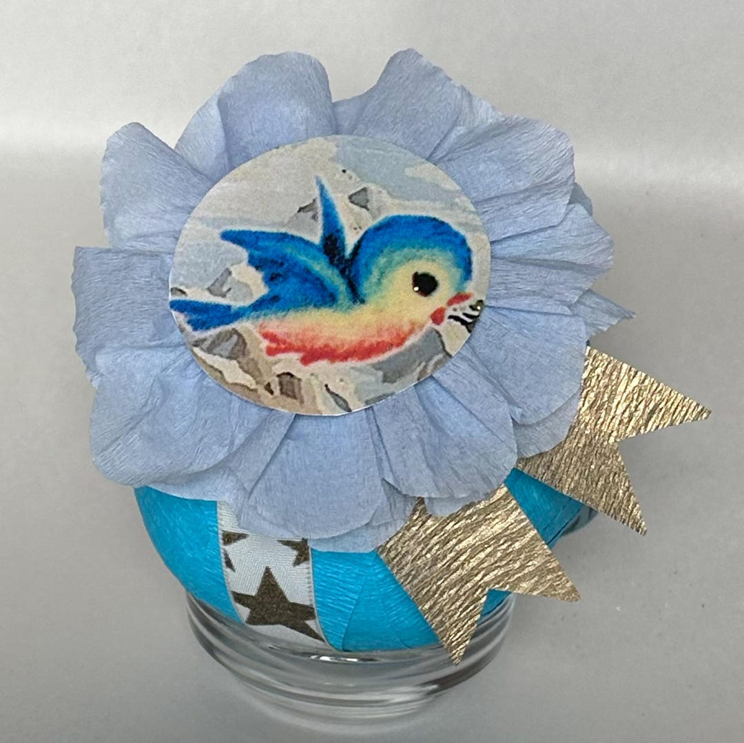 Surprise Ball. Bluebird of Happiness Retro Gift. Stocking Stuffer ...