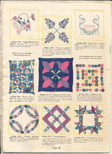 Circa 1930 Depression Era Quilt Patterns-grandma Dexter-virginia Snow ...