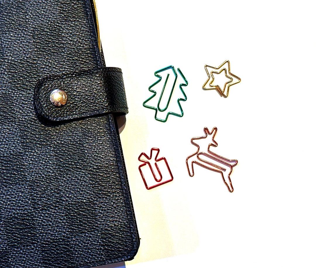 Set of Four (4) Christmas Paperclips, Page Marker , Journaling , Travel ...