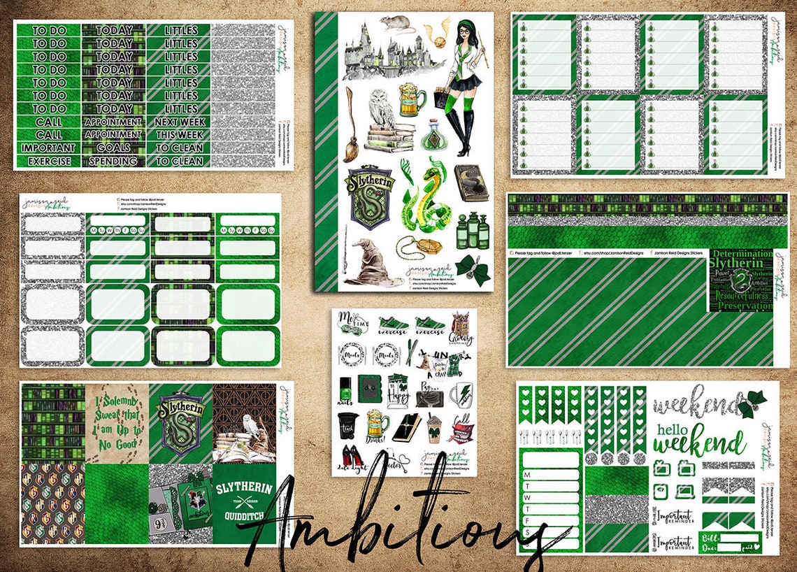 AMBITIOUS Magic School Sticker Set OR A La Carte | Choice of Set or ...